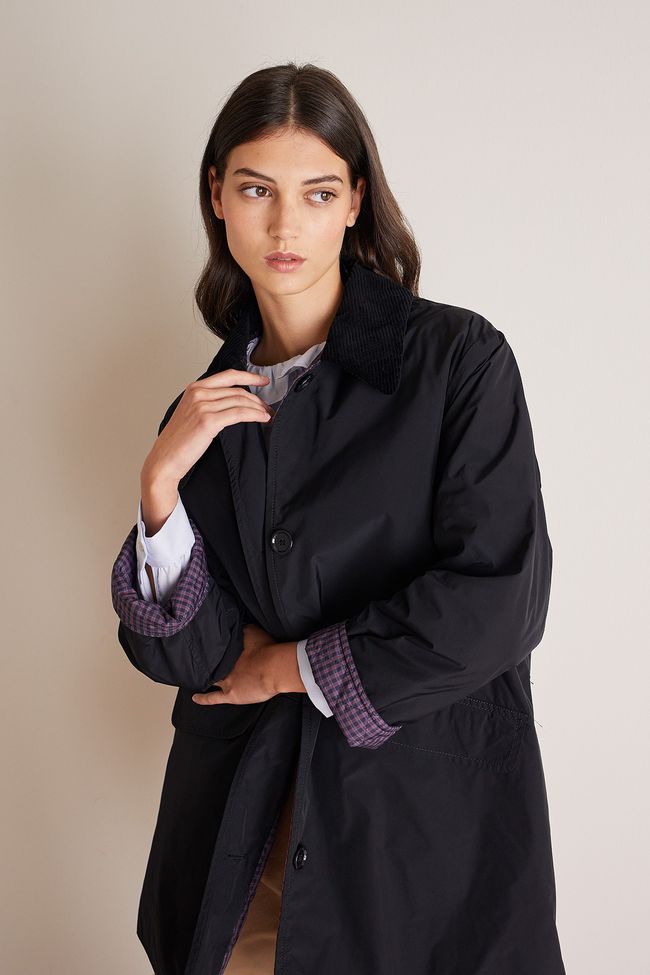 Padded overcoat in technical fabric - Women's Clothing Online Made in Italy