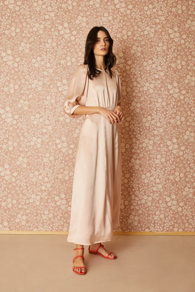 Long dress with wide sleeves - Women's Clothing Online Made in Italy