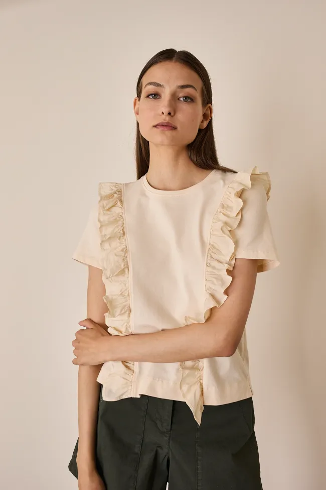 Ruffled tee - Women's Clothing Online Made in Italy